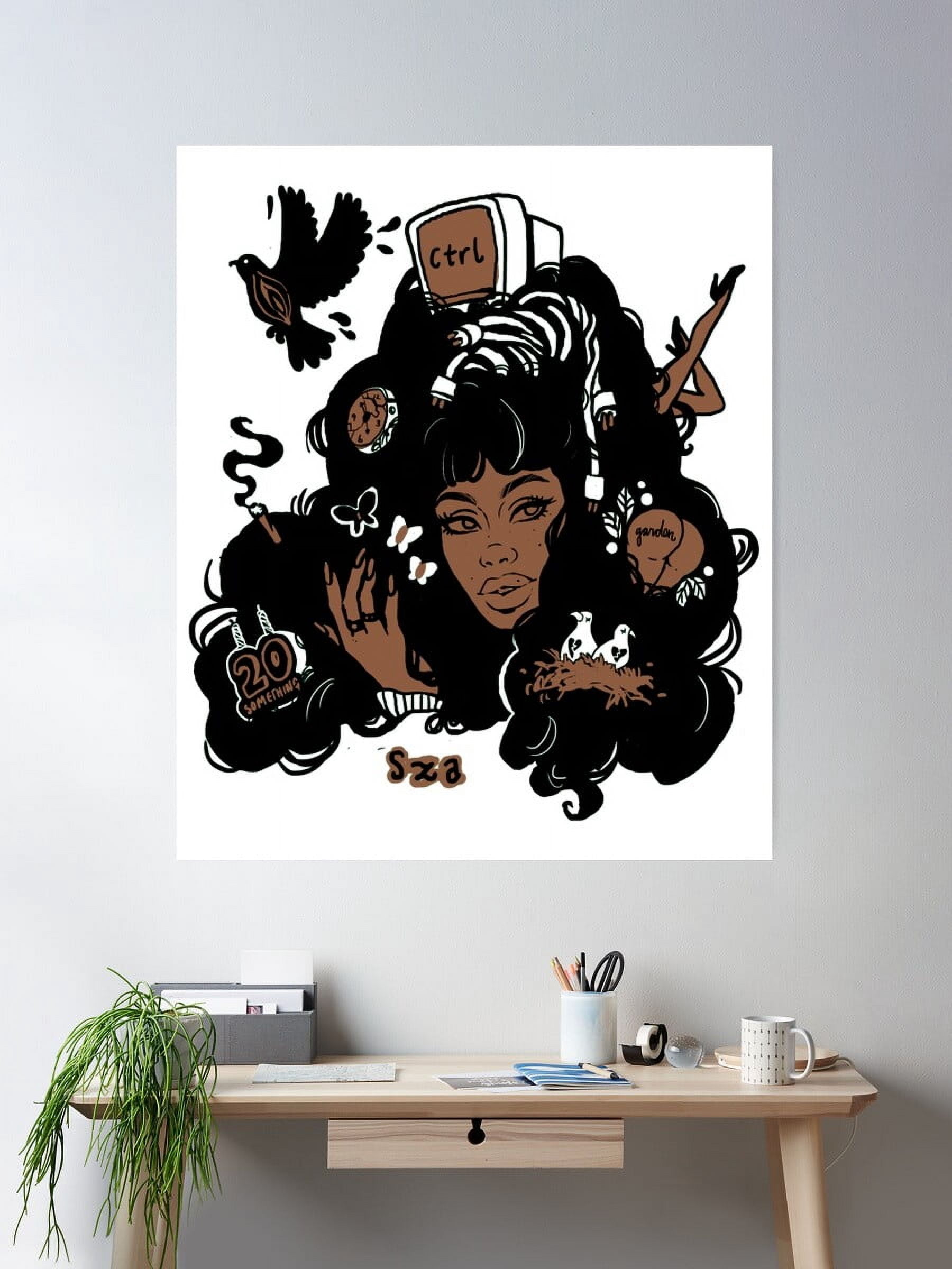Kna Prints - Sza Ctrl Alternate Album Art For Home Decor UNFRAMED-16x24 ...