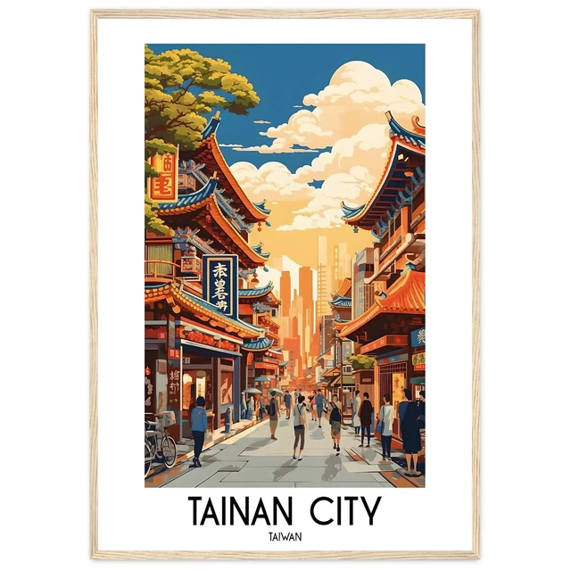 Kna Prints - Tainan Travel Wall Art Taiwan Painting Gifts Asia Home ...