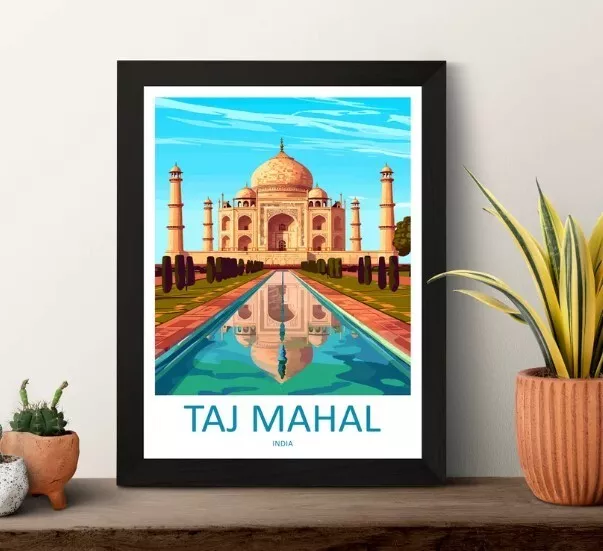 Kna Prints - Taj Mahal Agro Travel Print Wall Art Taj Mahal Agro Wall ...