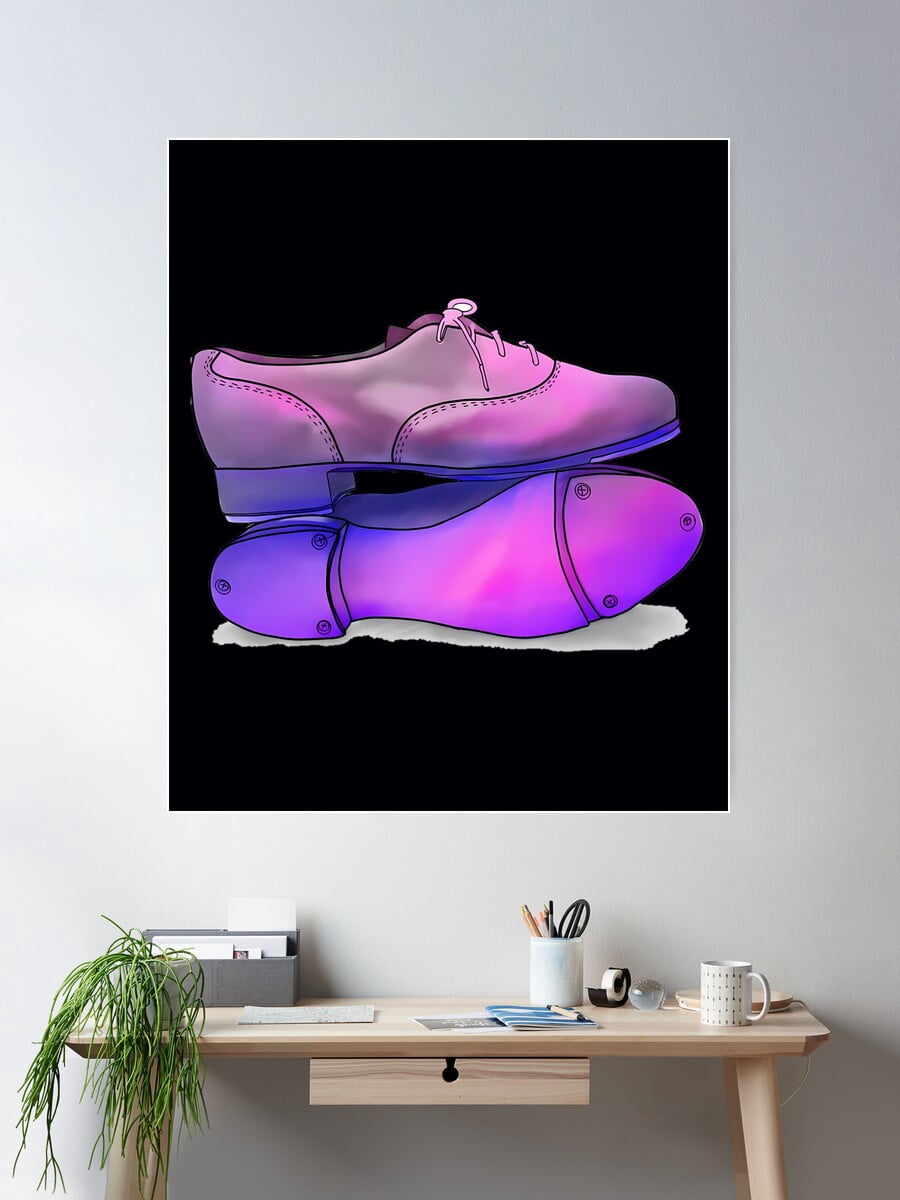 Kna Prints - Tap Dance Shoes Stacked Up In Moody Color Poster, UNFRAMED ...