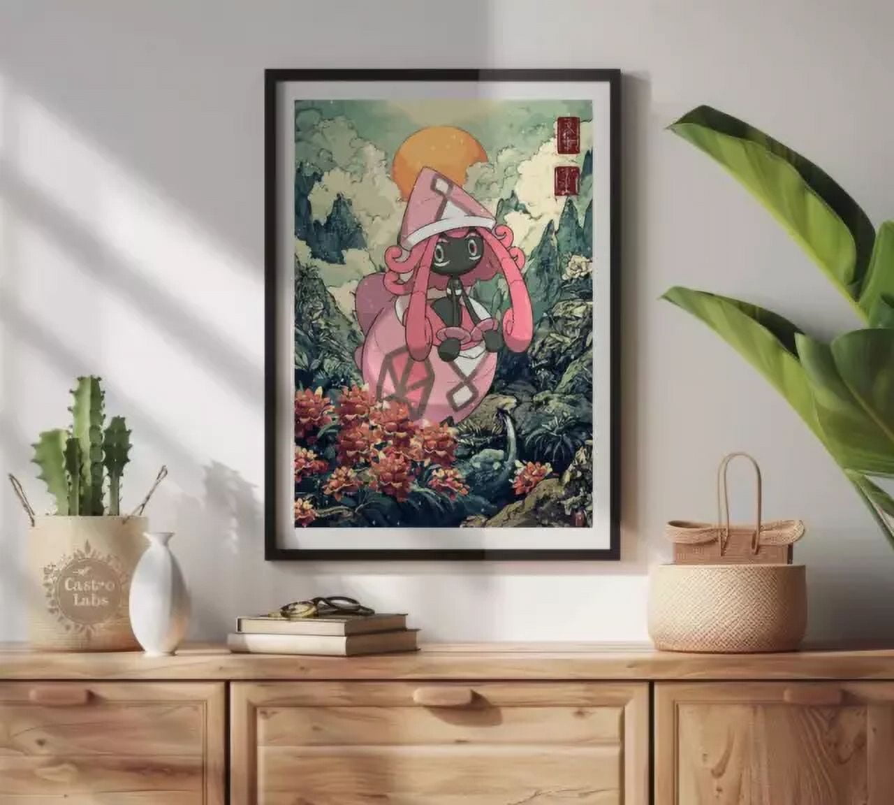 Kna Prints - Tapu Lele: Japanese Tapestry Style Pokemon Anime Poster ...