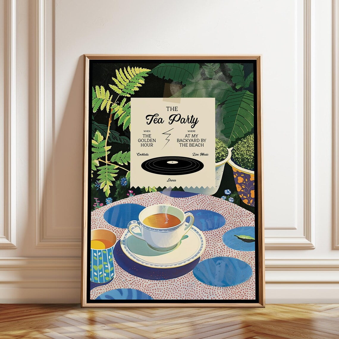 Kna Prints - Tea Cup Wall Decortea Party Invitation Backyard Garden ...