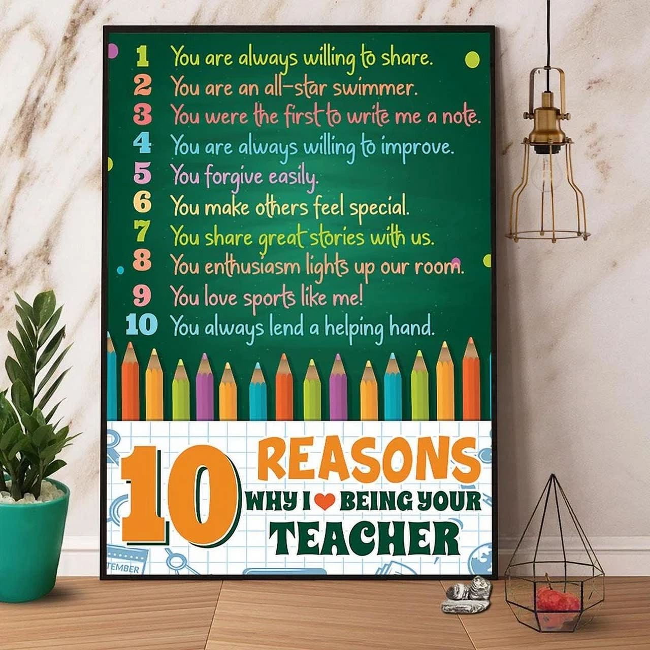 Kna Prints - Teacher 10 Reasons Why I Being Your Teacher Paper Poster ...