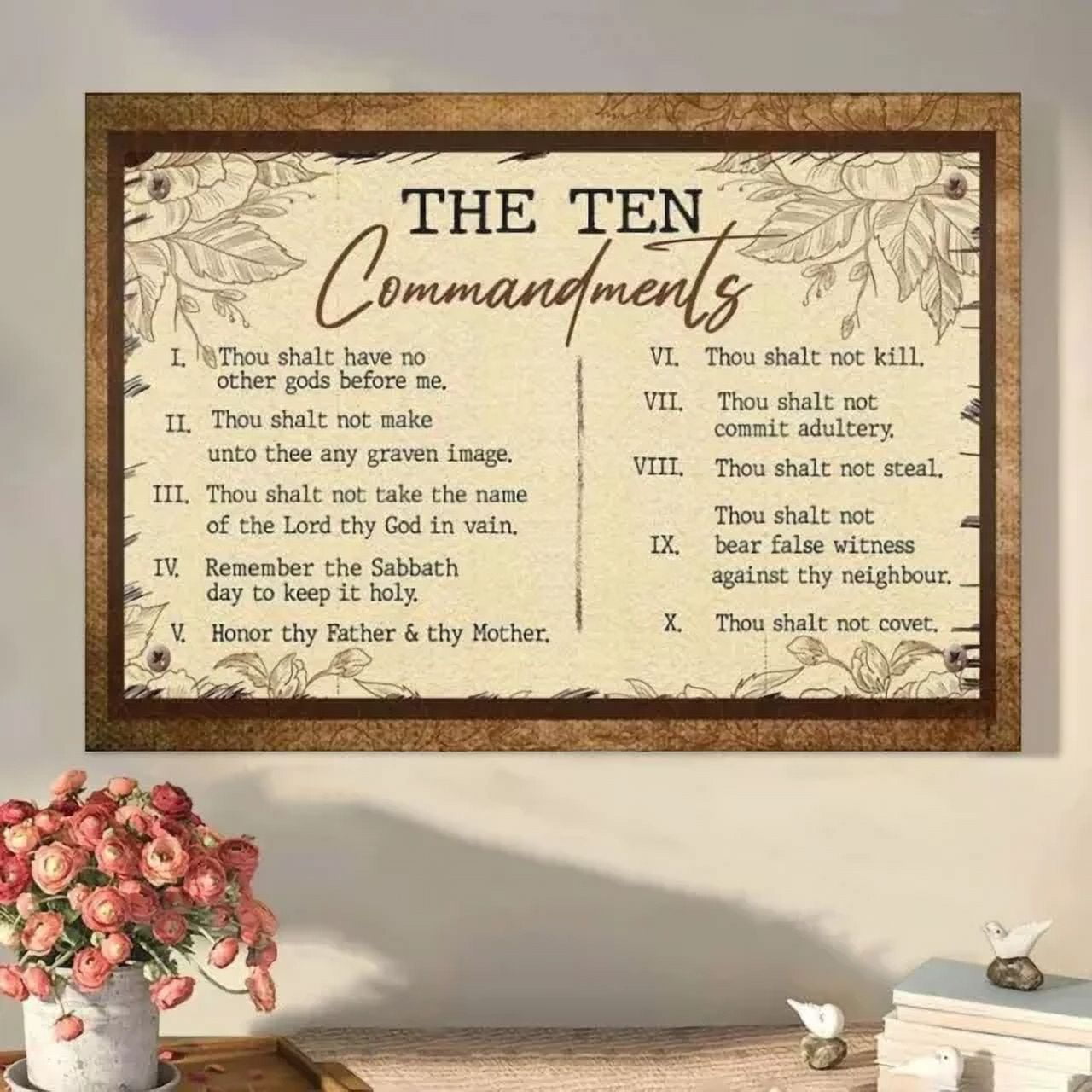 Kna Prints - The Ten Commandments Christian Poster Wall Art Poster ...