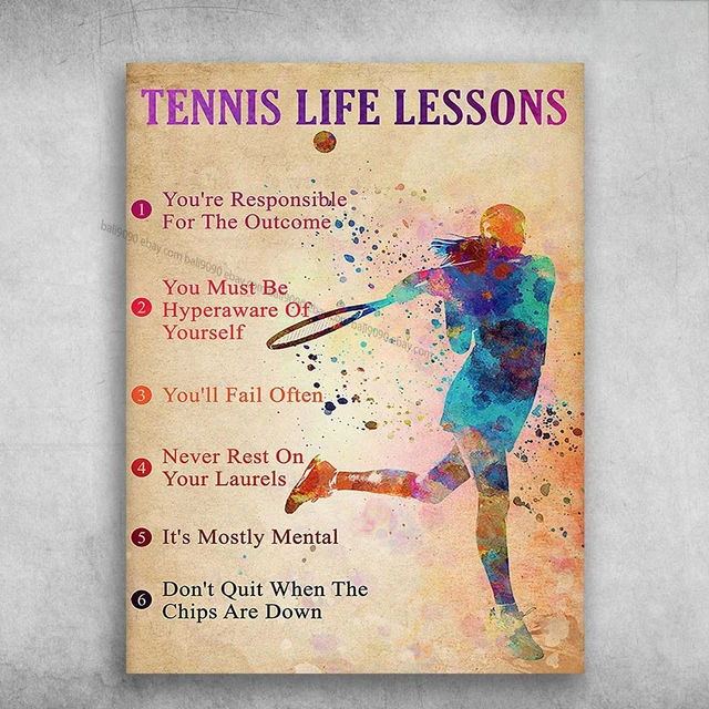 Kna Prints - Tennis Poster, Tennis Lover - Tennis Life Lessons, You'Re ...