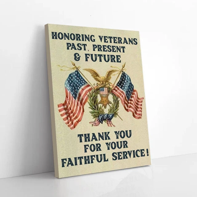 Kna Prints - Thank You For Your Faithful Service Veteran, Wall Art Wall ...