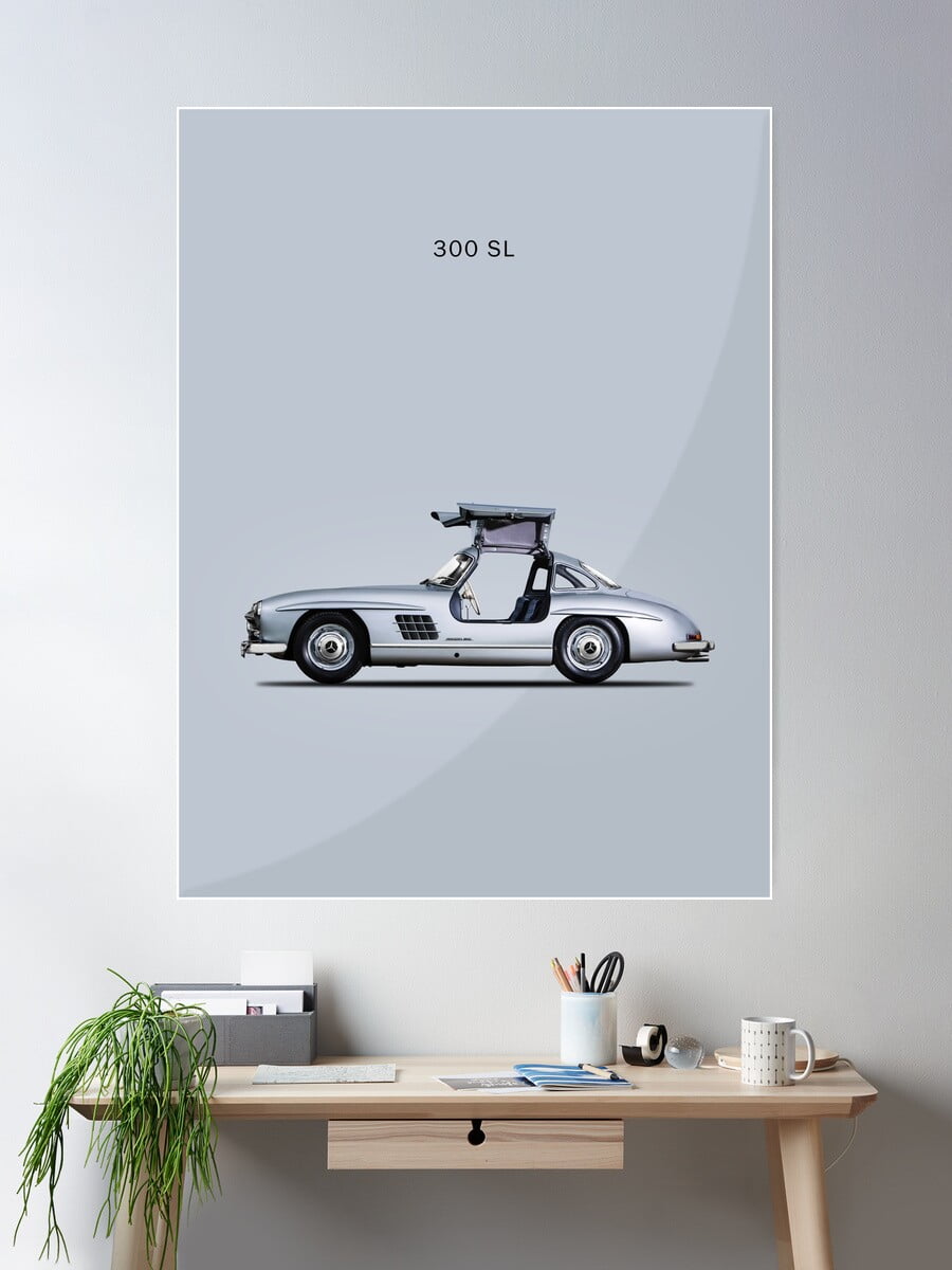 Kna Prints - The 300 Sl Gullwing Poster Wall Art, Modern Wall Decor For ...