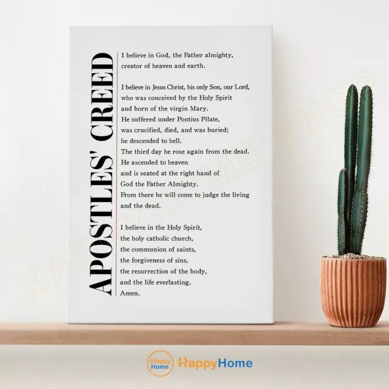 Kna Prints - The Apostles' Creed Wall Art Bible Verse Scripture Prints ...