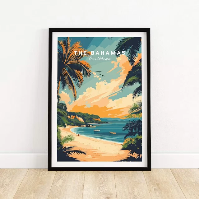 Kna Prints - The Bahamas Caribbean Travel Print The Bahamas Poster ...