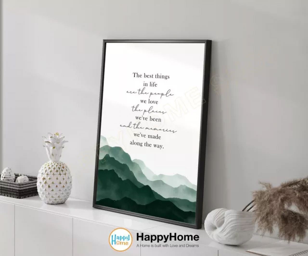 Kna Prints - The Best Things In Life Wall Art Motivational Quote ...