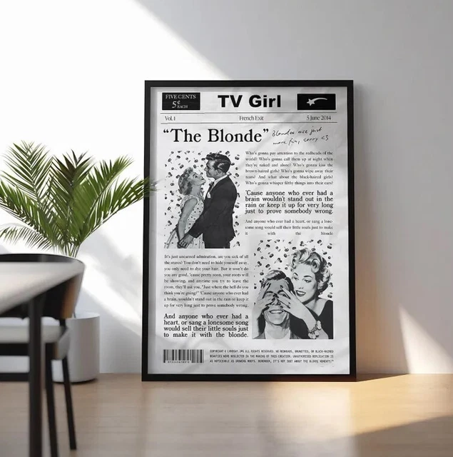 Kna Prints - The Blonde Song Newspaper Poster | Essential Tv Girl ...