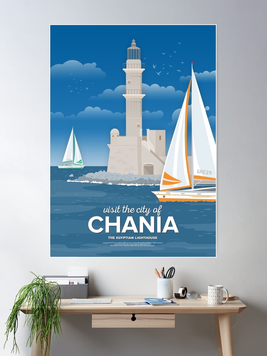 Kna Prints - The Egyptian Lighthouse, Chania (Gr Poster, UNFRAMED-12x18 ...