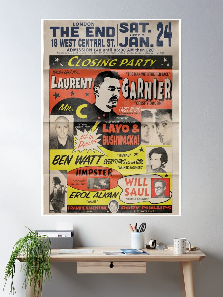 Kna Prints - The End Club London Closing Party Poster , UNFRAMED-24x36 ...