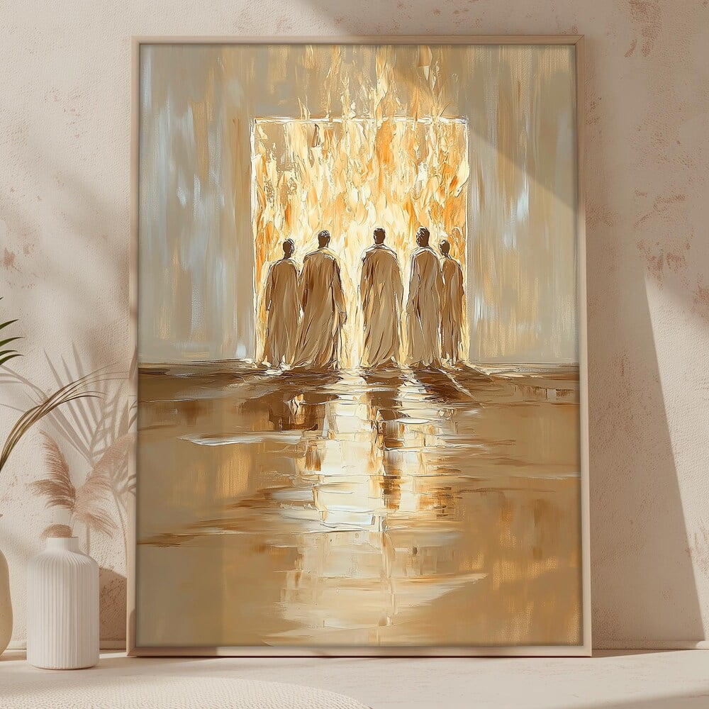 Kna Prints - The Fiery Furnace, Bible Art, Jesus, Bible Verse Christian ...