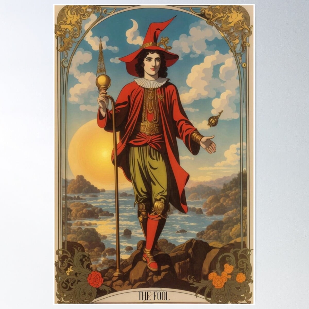 Kna Prints - The Fool Tarot Card - Vintage - Retro - Major Arcana #0 ...