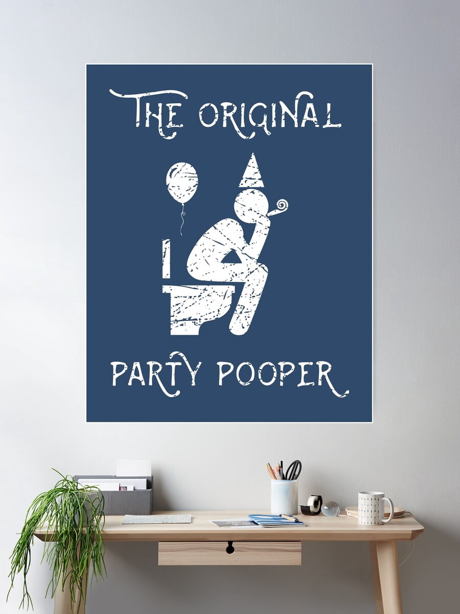 Kna Prints - The Original Party Pooper Poster Wall Art, Modern Wall ...