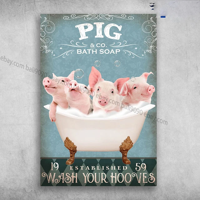 Kna Prints - The Pigs In Bath Soap - Pig Co. Bathsoap, 19 Established ...