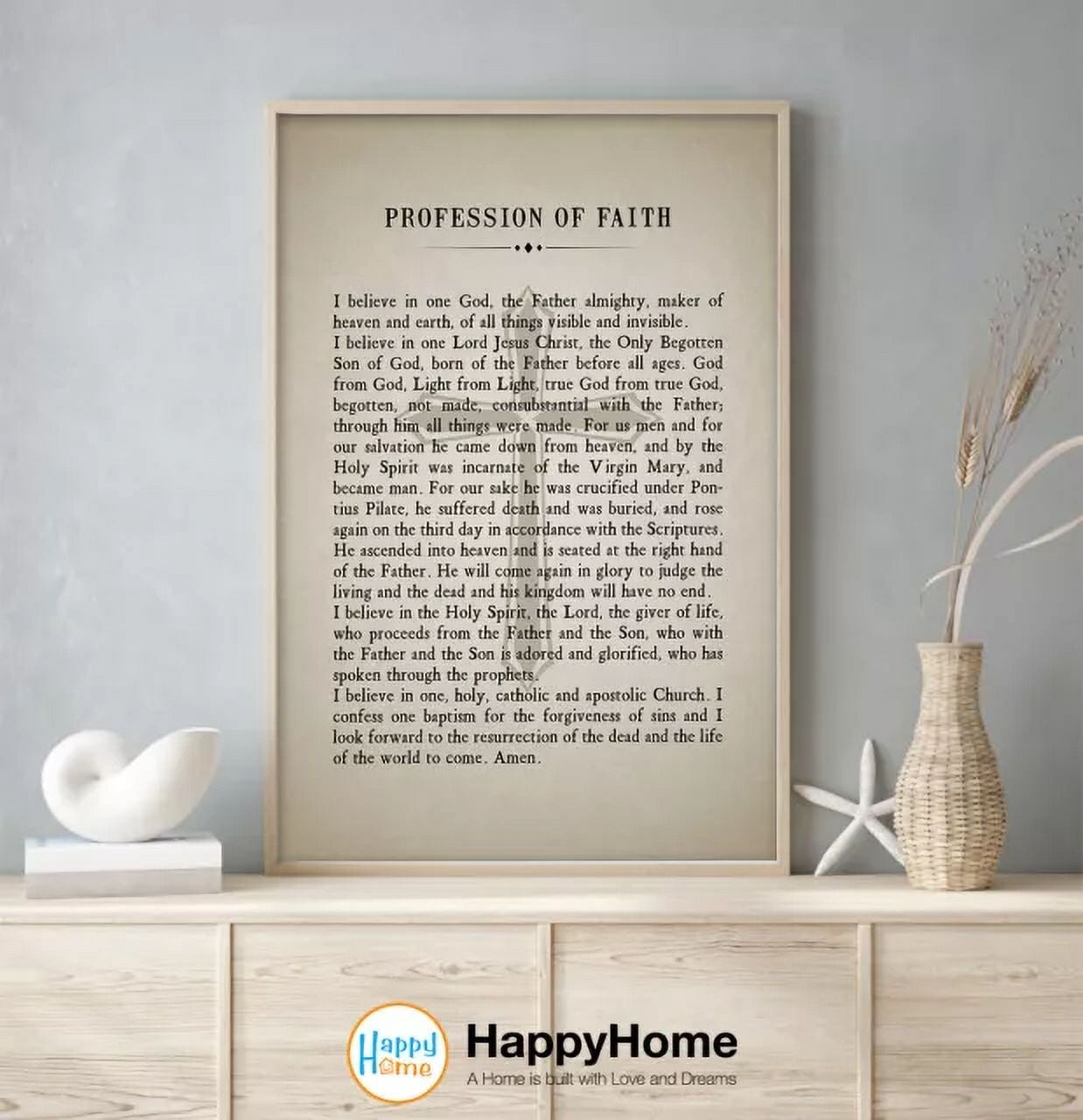 Kna Prints - The Profession Of Faith Wall Art Bible Verses Profession ...