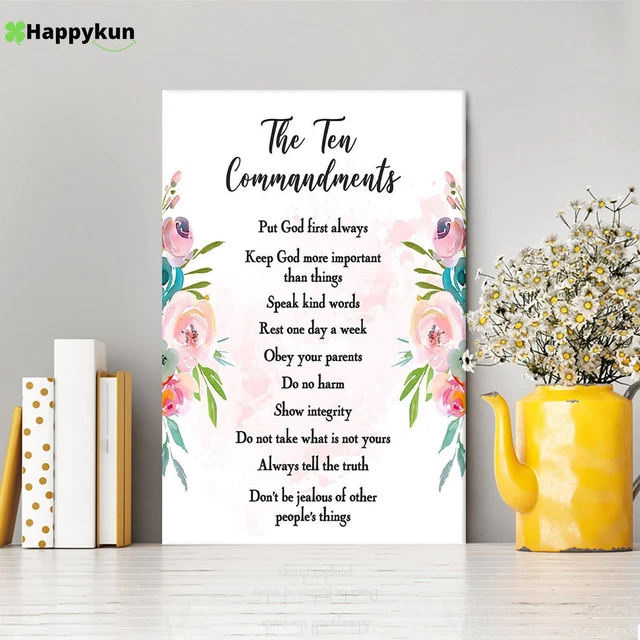 Kna Prints - The Ten Commandments Printsor Classroom Church Sunday ...