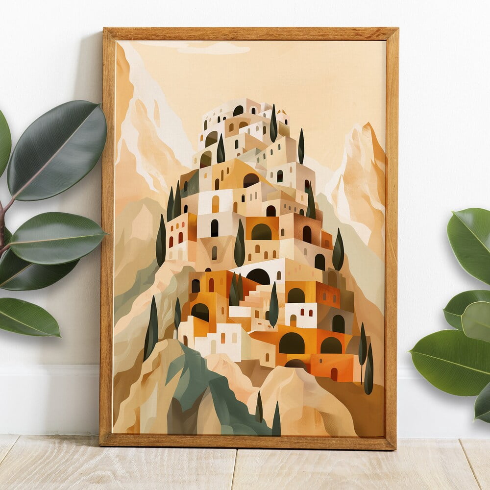 Kna Prints - The Tower Of Babel Boho Christian Art Print, Christian Art ...