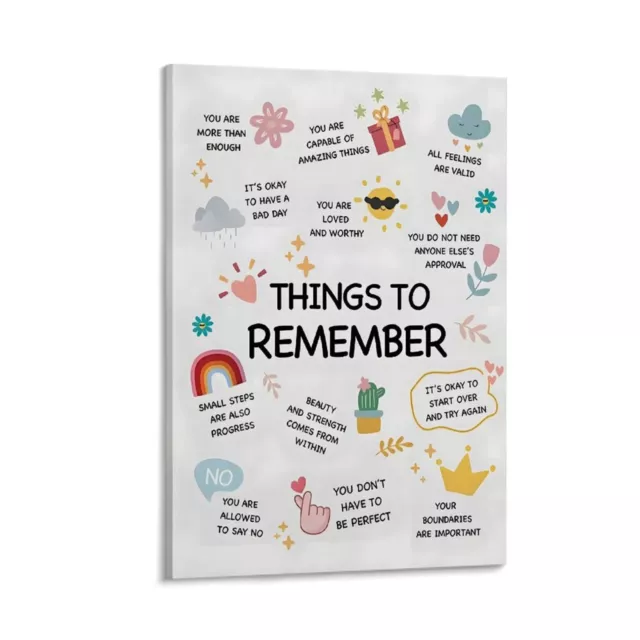 Kna Prints - Things To Remember Poster Art Modern Living Room Decor ...