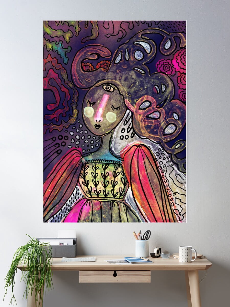 Kna Prints - Third Eye Pineal Gland Opening Chakra Girl For Home Decor ...
