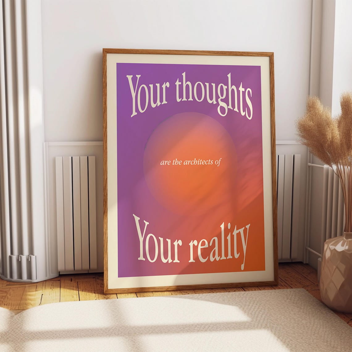 Kna Prints - Your Thoughts Gradient Art Print - Abstract Mindset ...