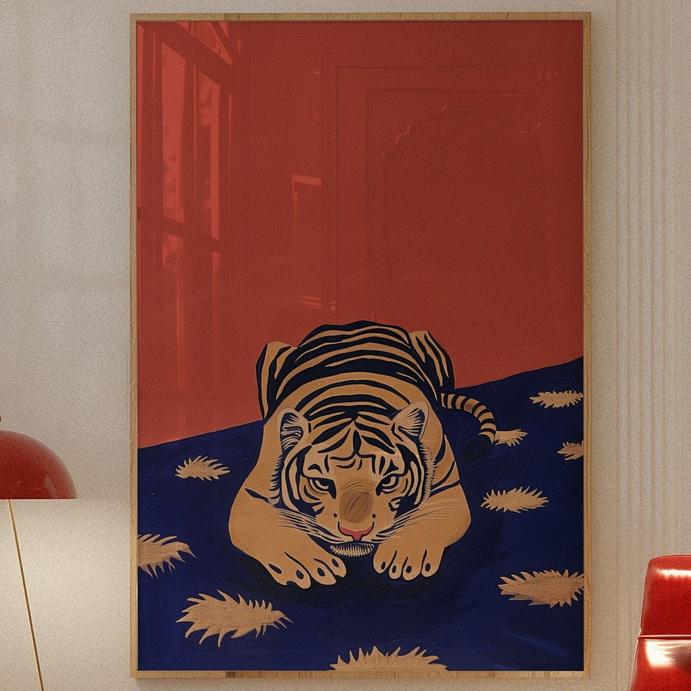 Kna Prints - Tiger Print, 70S Poster, Retro Bedroom Decor, Tiger Decor ...