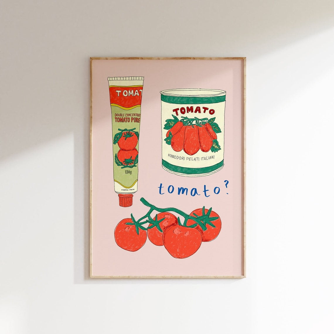 Kna Prints - Tomato Recipe Poster Tomato Girl Aesthetic Tomato Wall Art ...