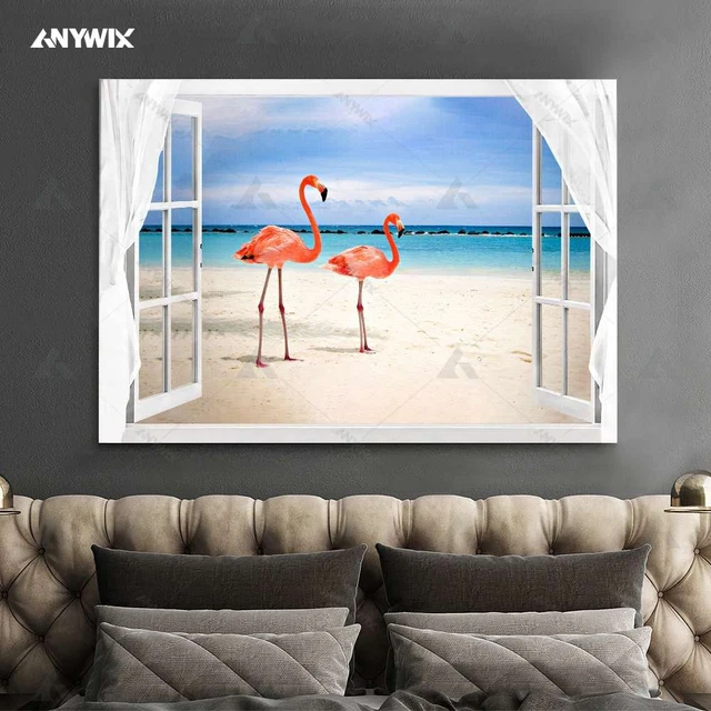Kna Prints - Top 03 Beautiful Beach Landscape Through White Window ...