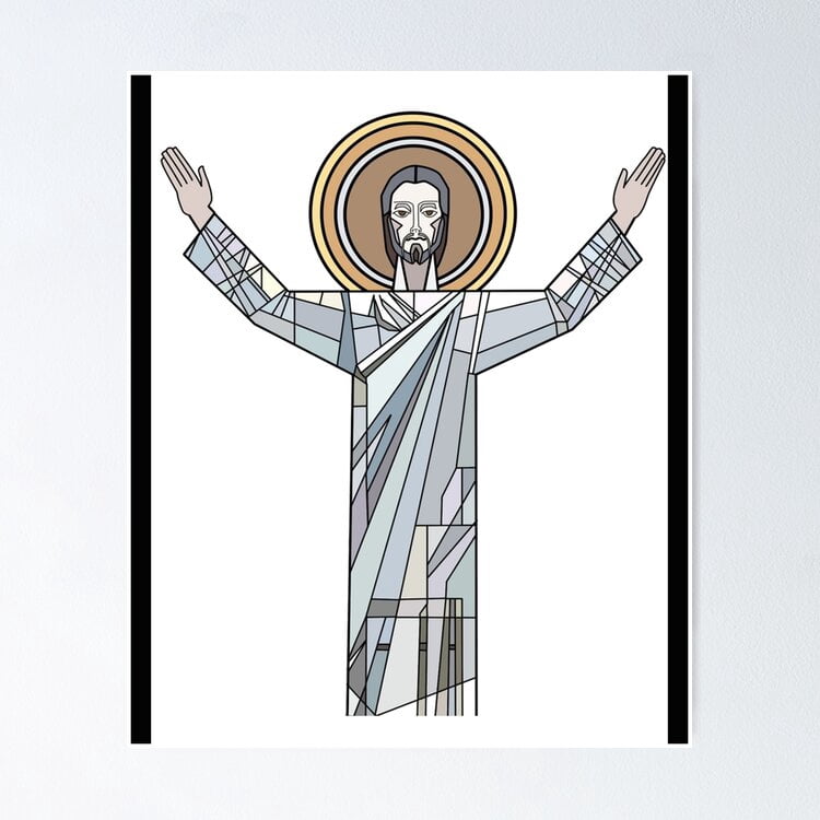 Kna Prints - Touchdown Jesus Poster Poster Wall Art Print For Home ...