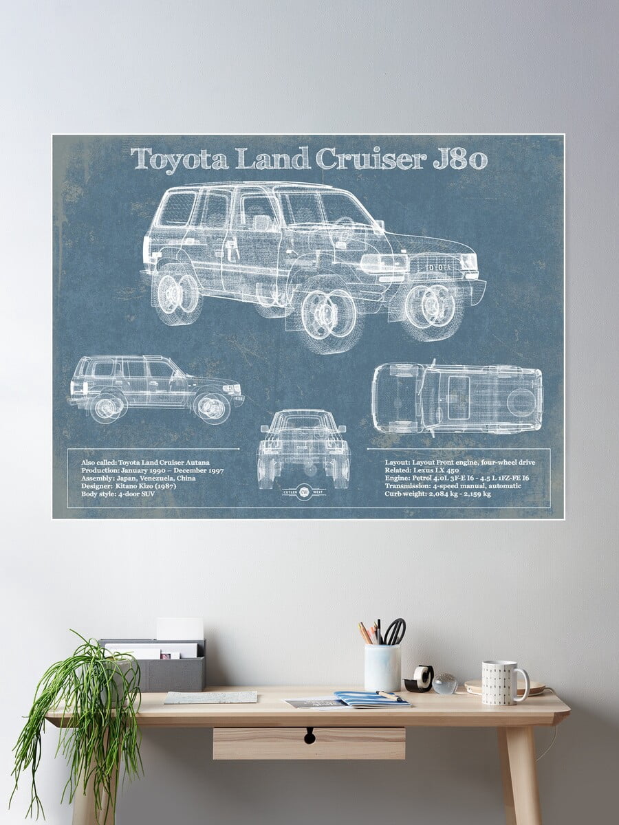 Kna Prints - Toyota Land Cruiser J80 Poster, UNFRAMED-24x36 - Walmart.com