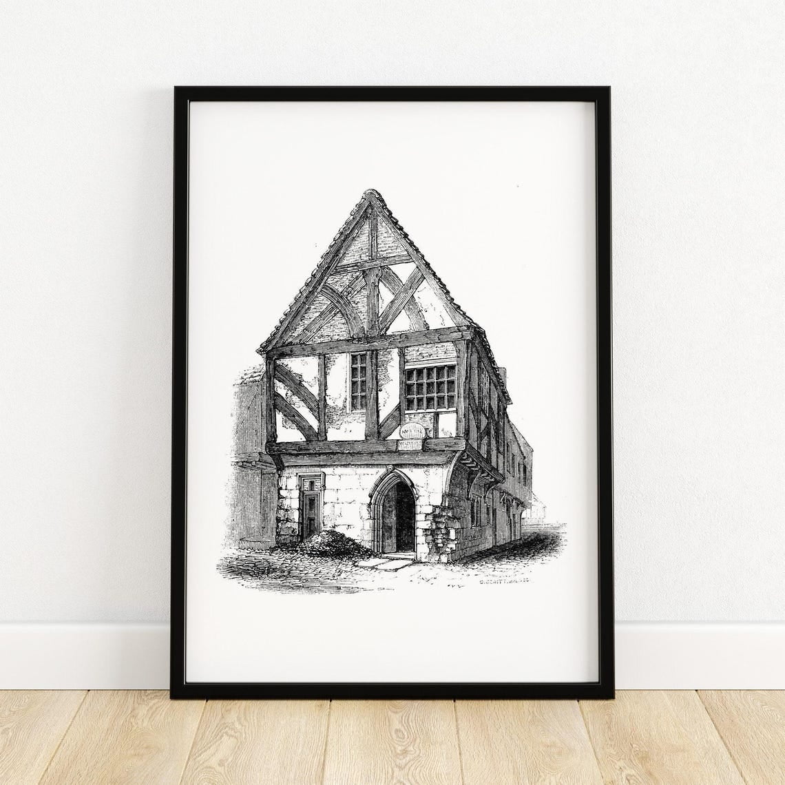 Kna Prints - Traditional House, Newgate, York - Architectural ...