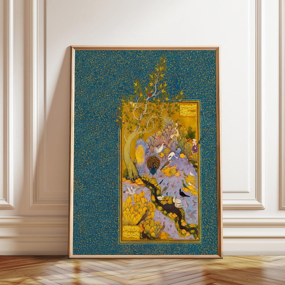 Kna Prints - Traditional Middle Eastern Wall Art Print Green And Gold ...