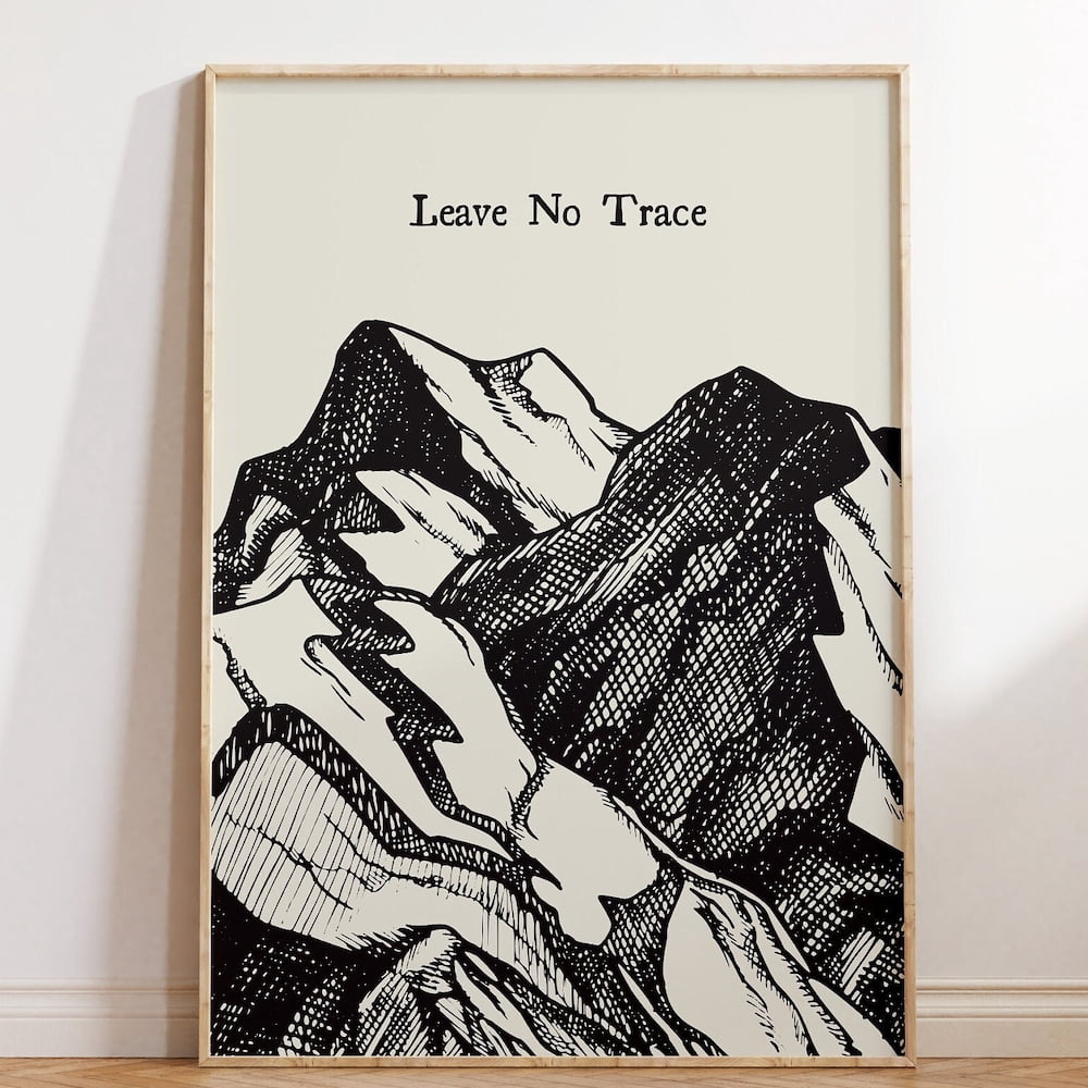 Kna Prints - Trendy Mountain Print Vintage Hiking Decor Wilderness ...