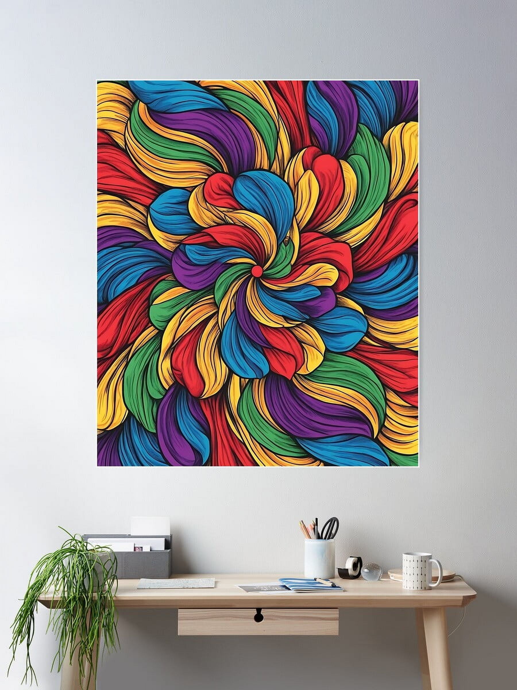Kna Prints - Trippy Flower Garden Pattern | Psychedelic Floral Swirls ...