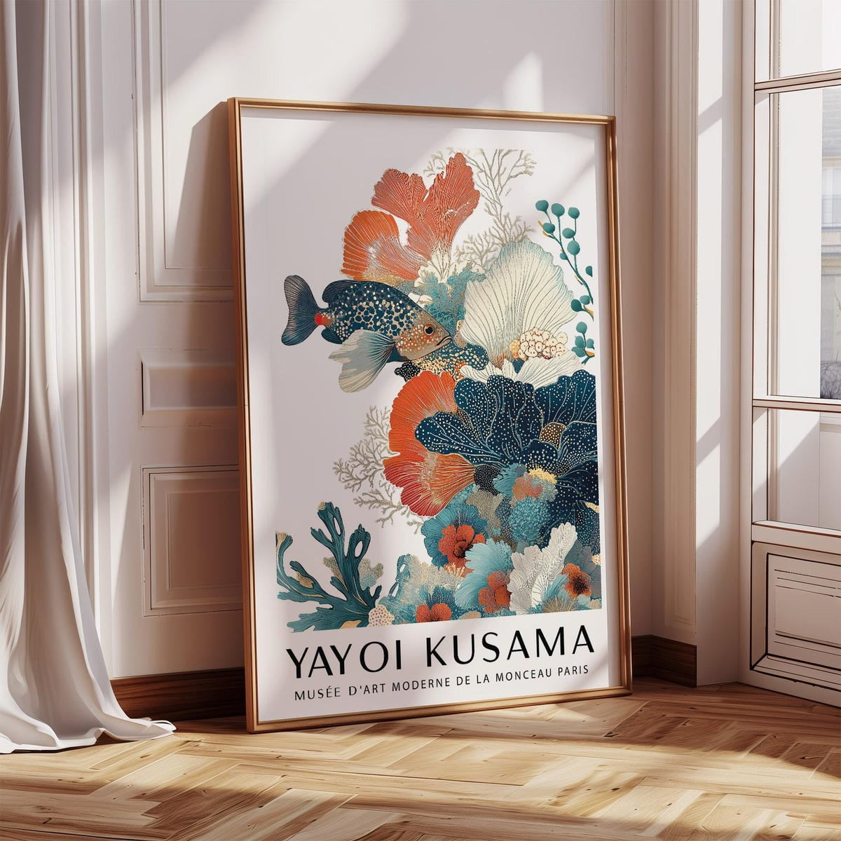Kna Prints - Tropical Fish Poster Yayoi Kusama Inspired Coral Reef ...