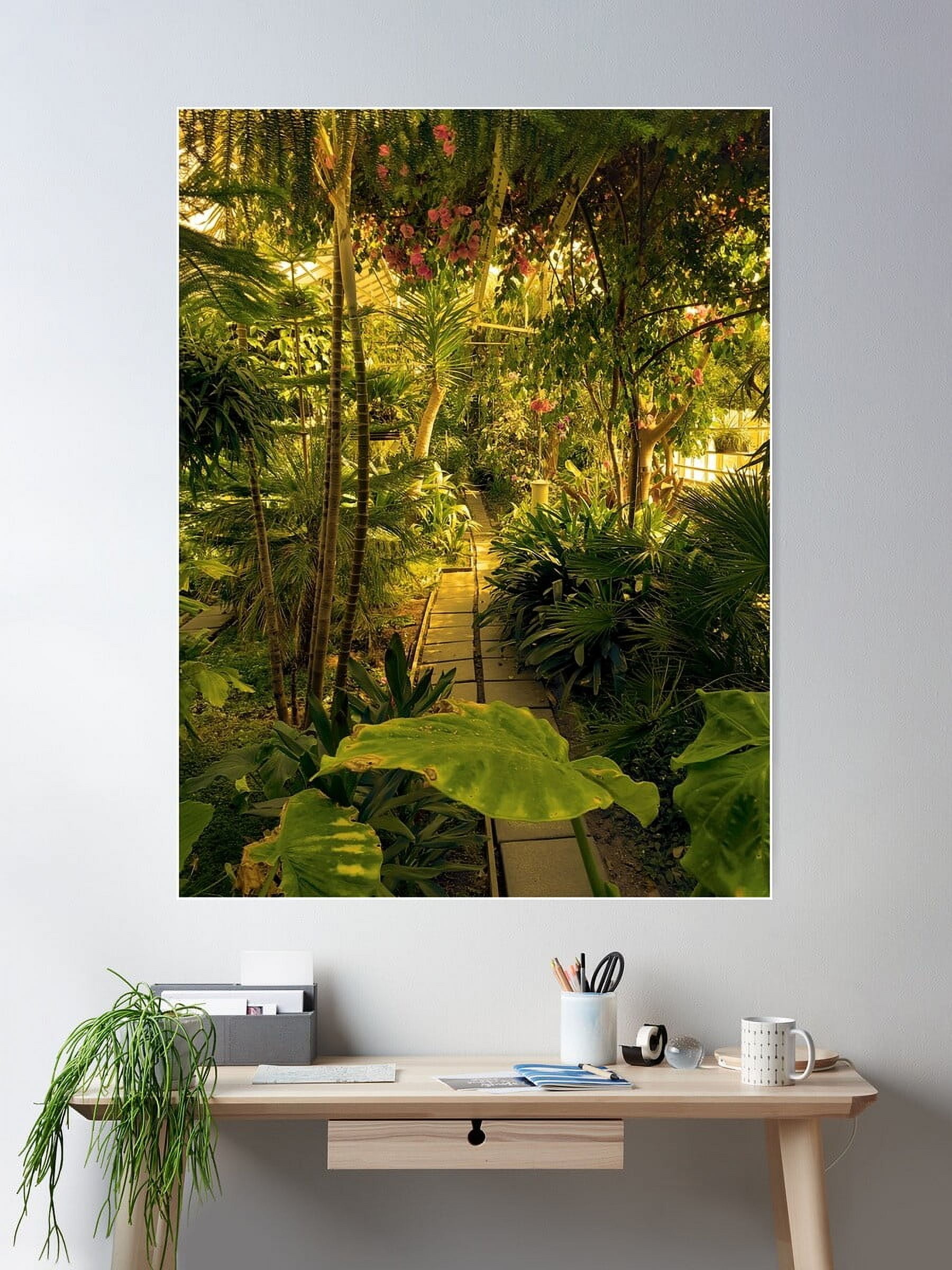 Kna Prints - Tropical Garden Warm Shades Poster Wall Art, Modern Wall ...