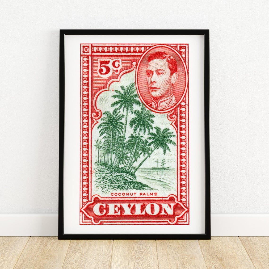 Kna Prints - Tropical Palm Trees - Vintage Sri Lanka Art - Postage ...