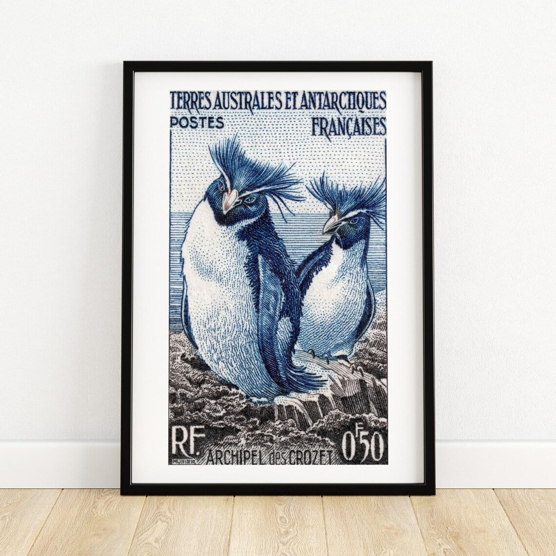 Kna Prints - Two Penguins - Postage Stamp Print - Aesthetic Wall Art ...