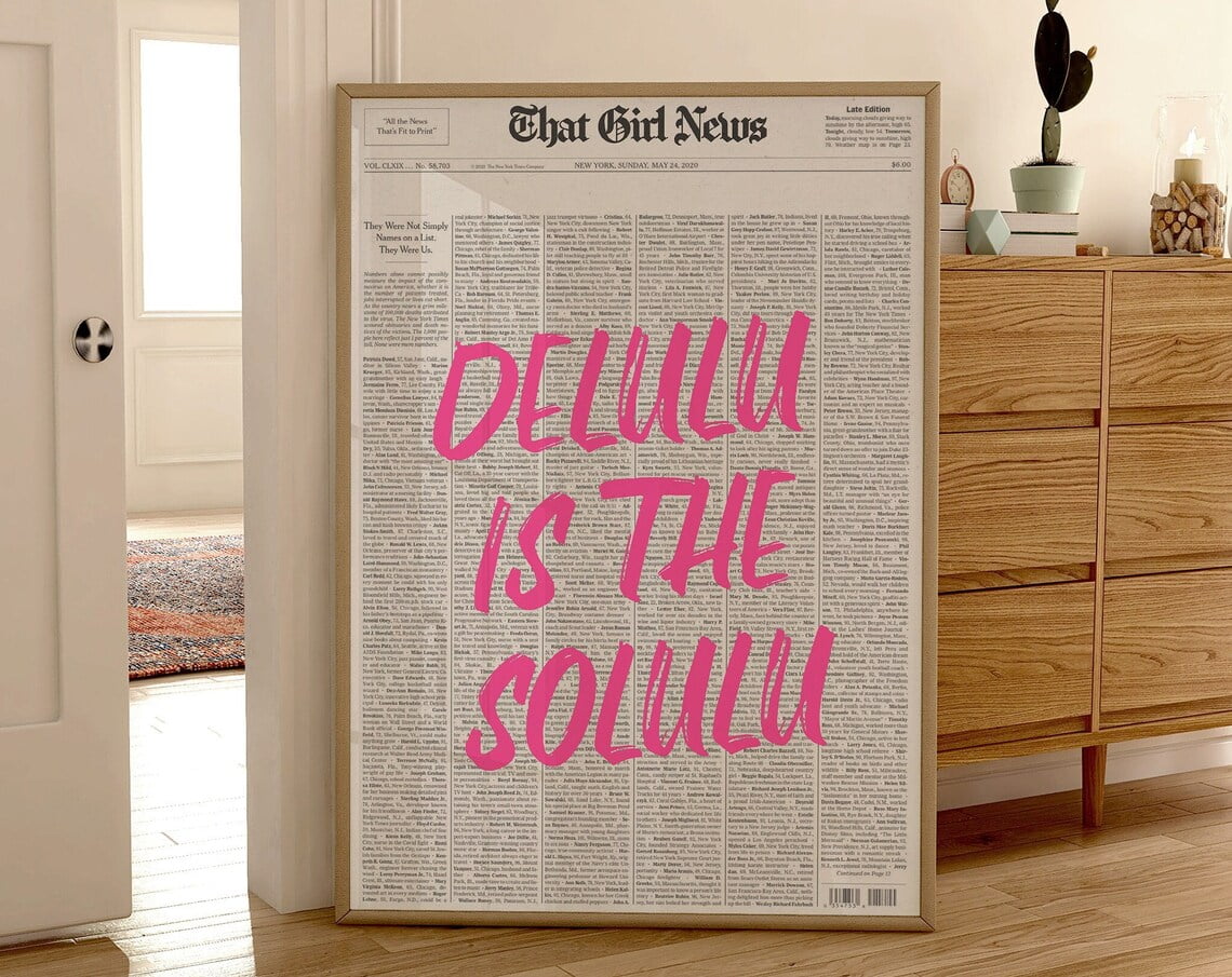 Kna Prints - Typography Newspaper Print, 70S Wall Art, Aesthetic Print ...