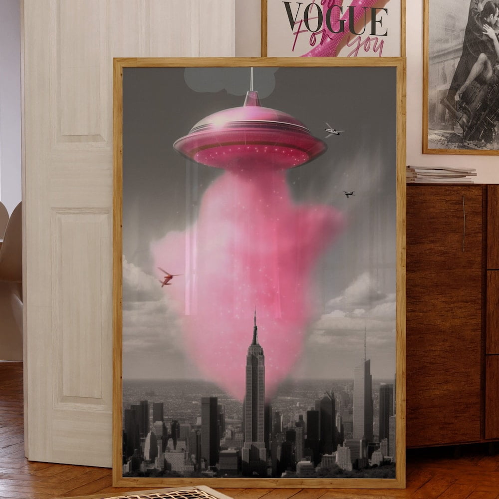 Kna Prints - Ufo Print, Fashion Wall Art, New York Print, Black And ...