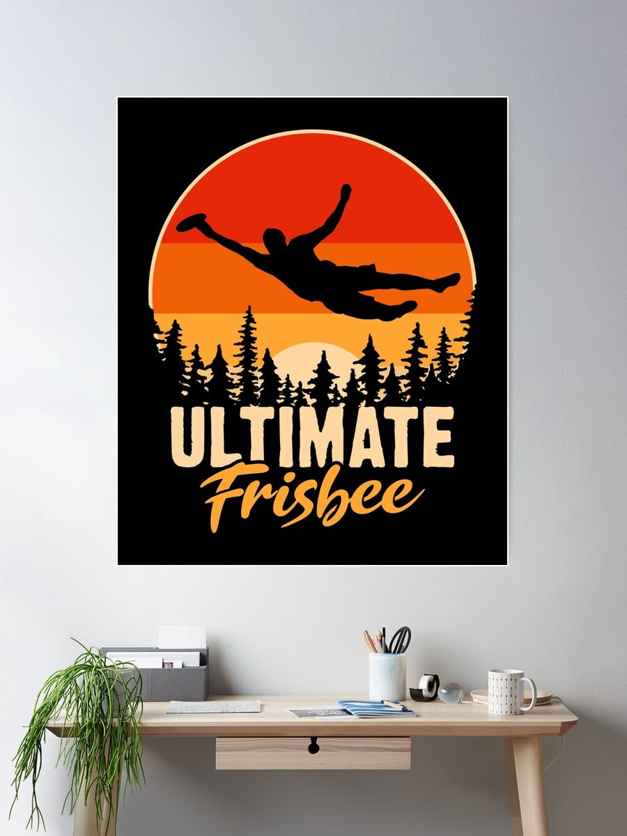 Kna Prints - Ultimate Frisbee - Vintage Flying Disc Player Poster Wall ...