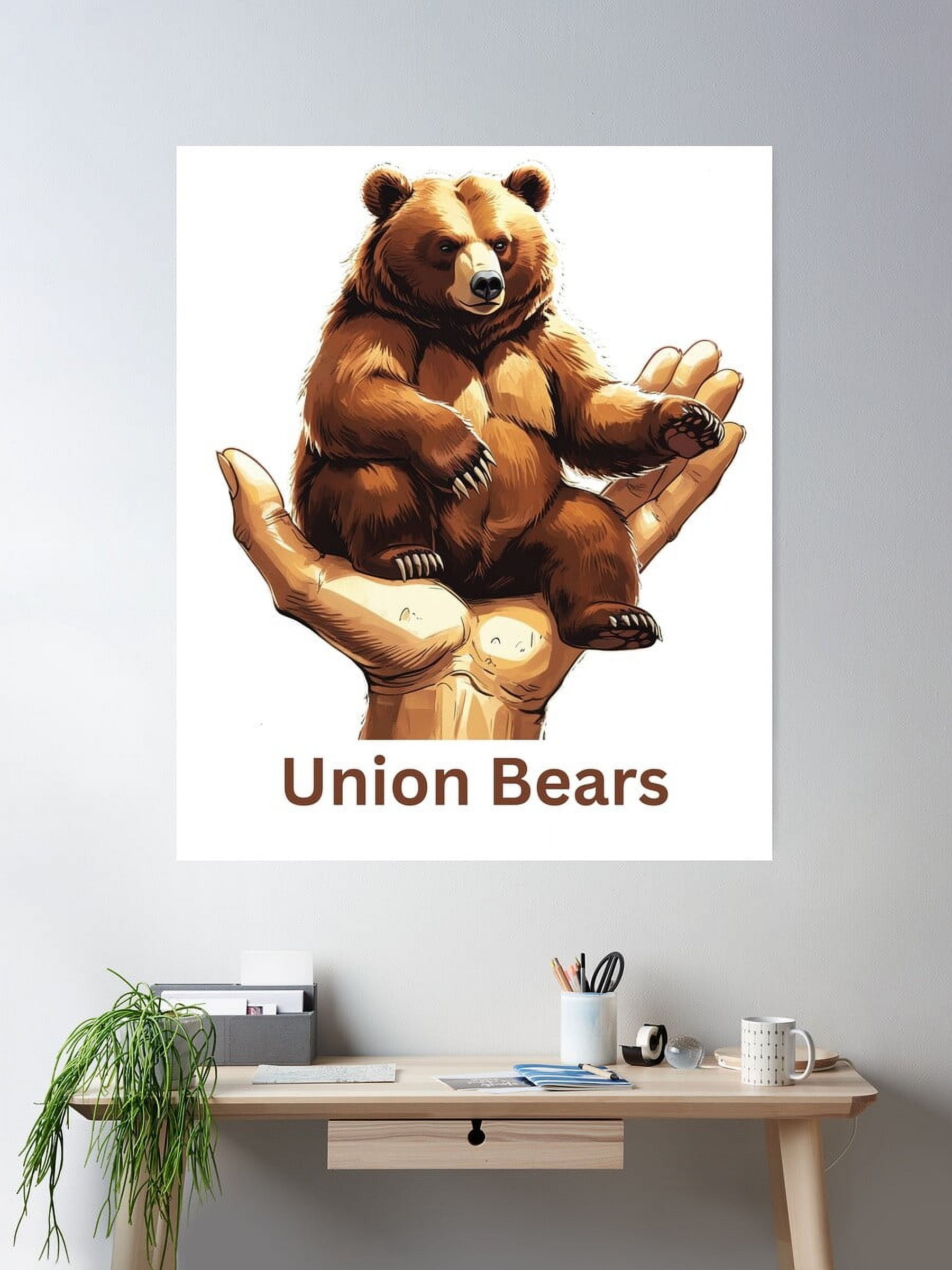 Kna Prints - Union Bears Poster Wall Art, Modern Wall Decor For Living ...