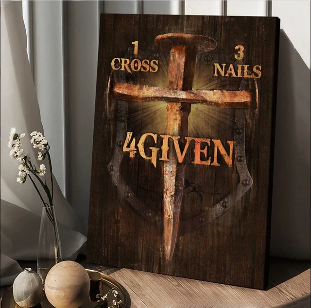 Kna Prints - Unique Cross, Warrior Painting, 1 Cross, 3 Nails, 4 Given ...