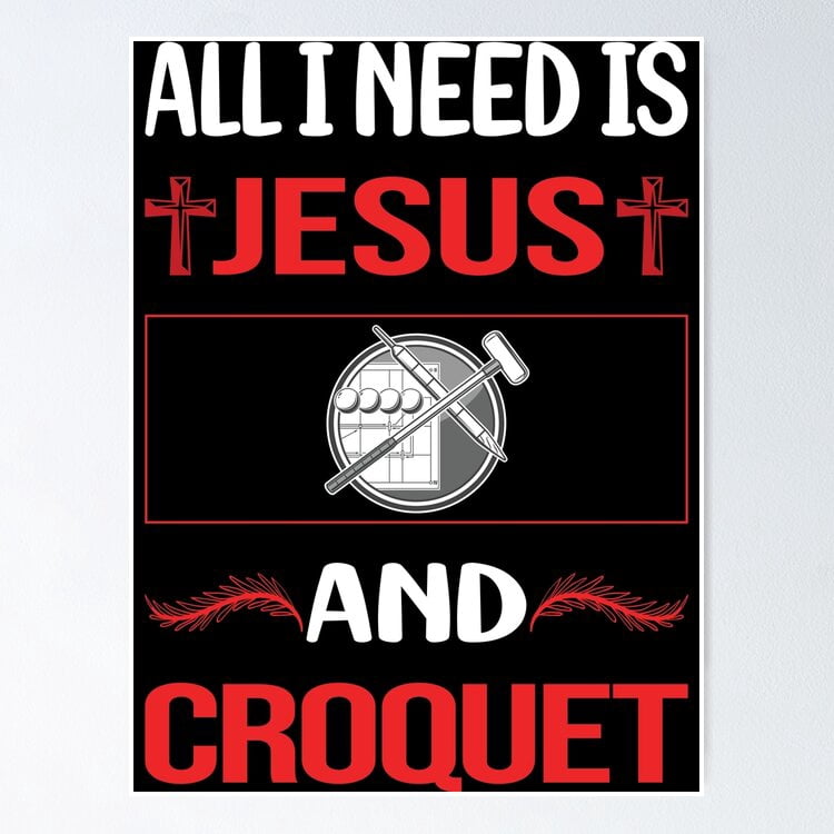 Kna Prints - Unny Jesus Croquet Poster Wall Art Print For Home Decor ...