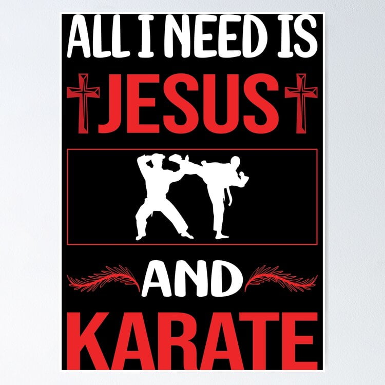 Kna Prints - Unny Jesus Karate Poster Wall Art Print For Home Decor ...