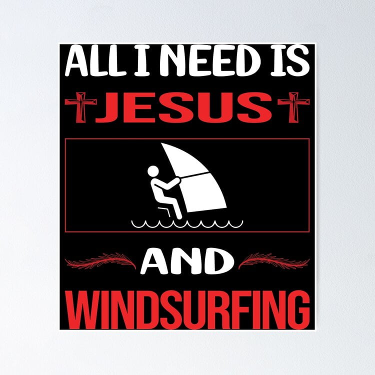 Kna Prints - Unny Jesus Windsuring Windsur Windsurer Sailboarding ...
