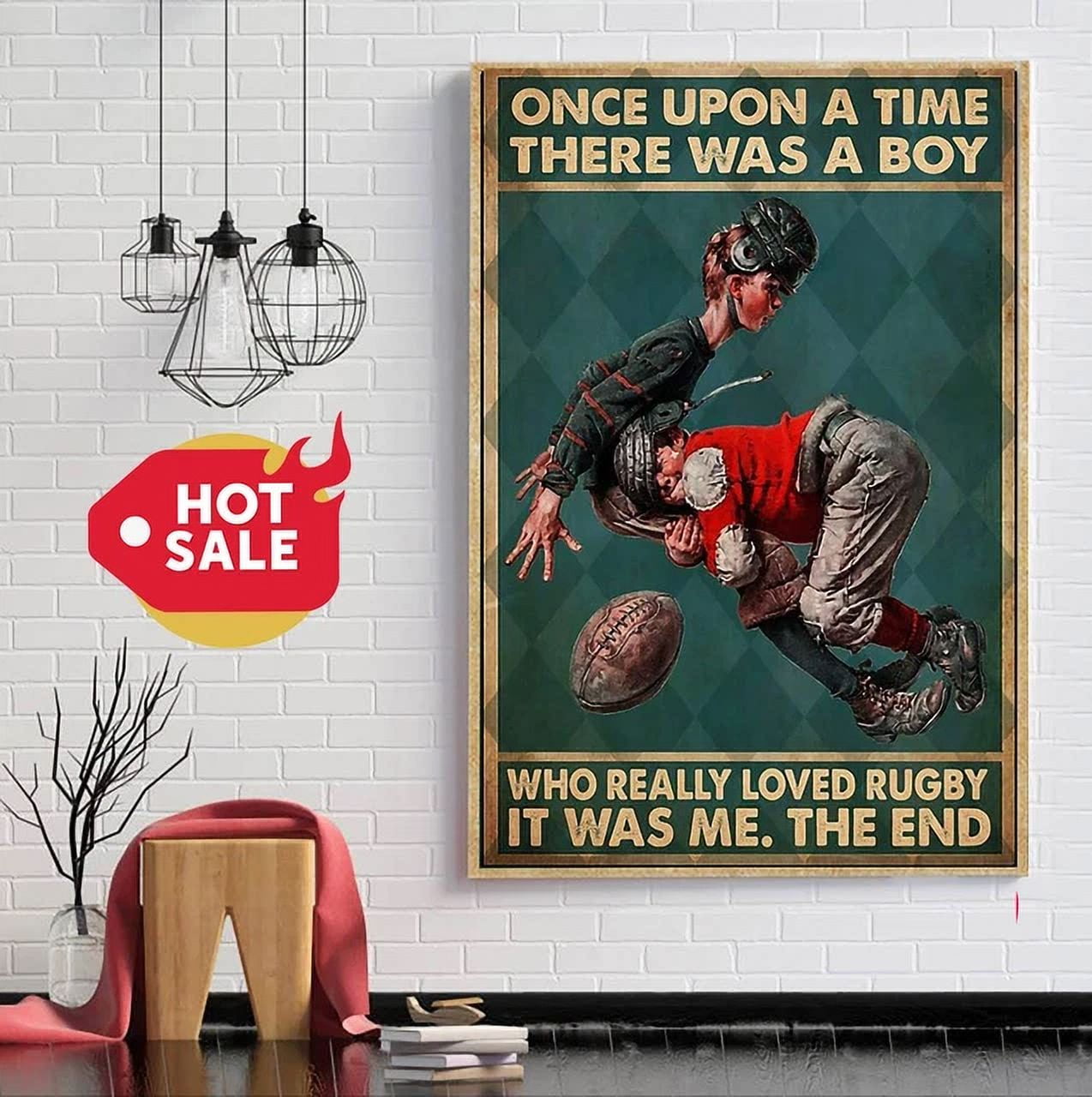 Kna Prints - Once Upon A Time There Was A Boy Who Really Rugby Poster ...