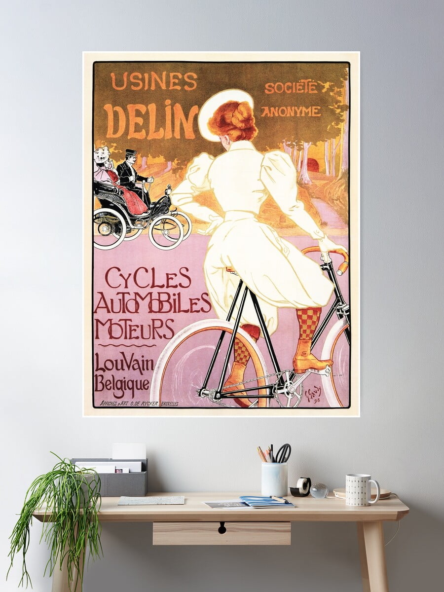 Kna Prints - Usiness Delin Cycles Bicycle Belgium Vintage Art Nouveau ...